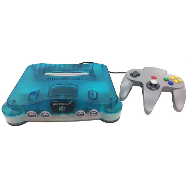 Nintendo 64 Blue Clear Discounted Controller System For Sale