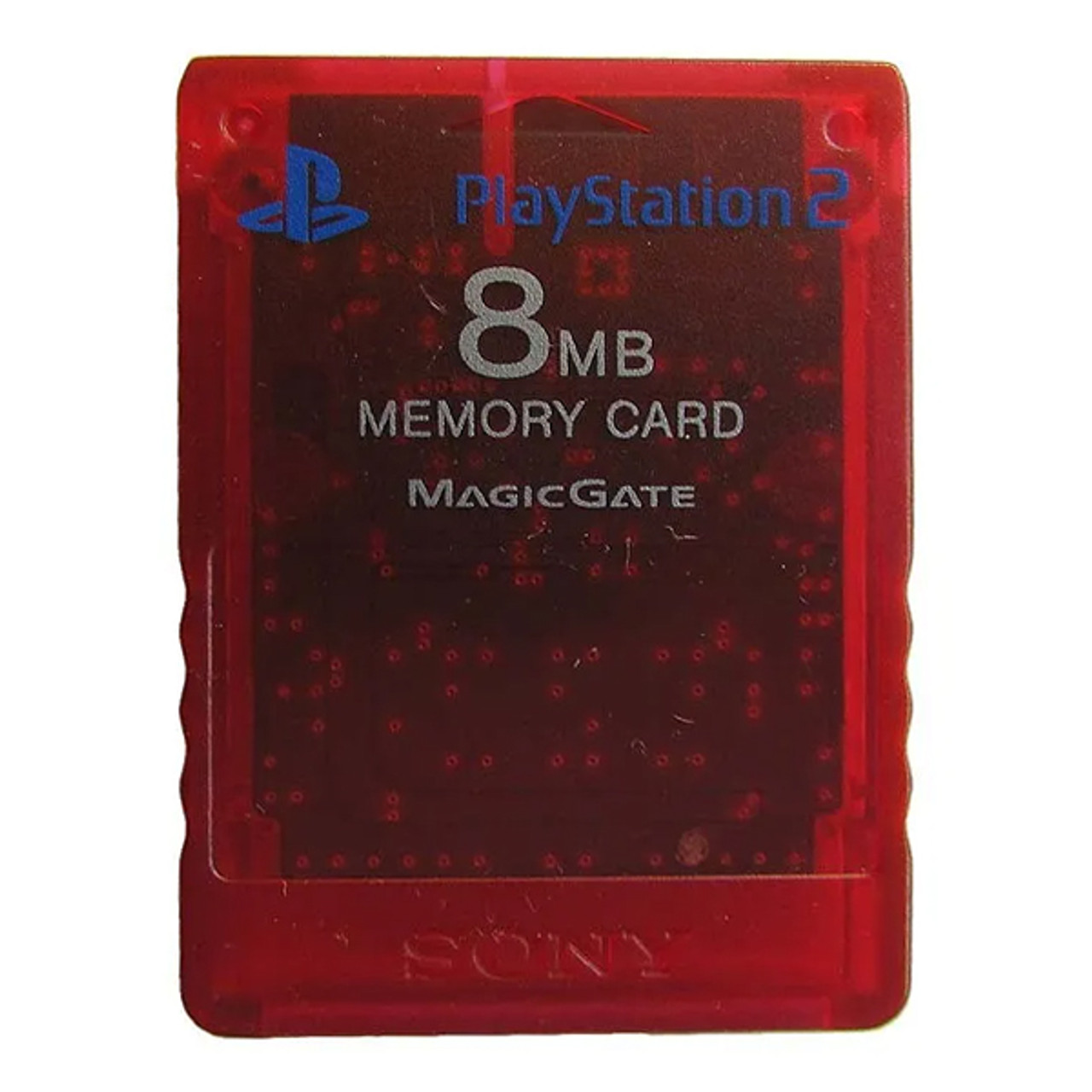 Original Memory Card 8mb Clear Red Playstation 2 PS3 For Sale | DKOldies
