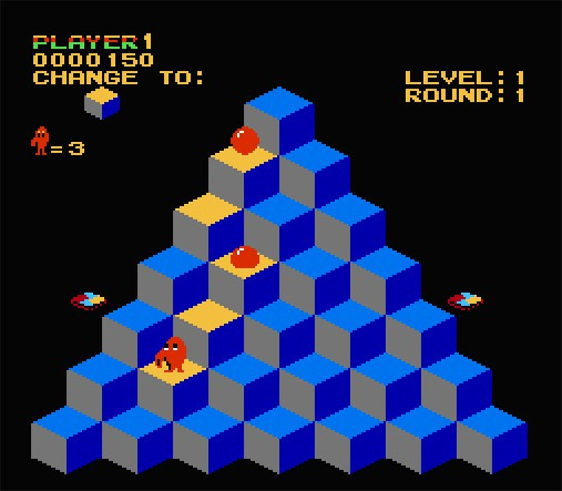 Q*bert Nintendo NES Original Game For Sale | DKOldies