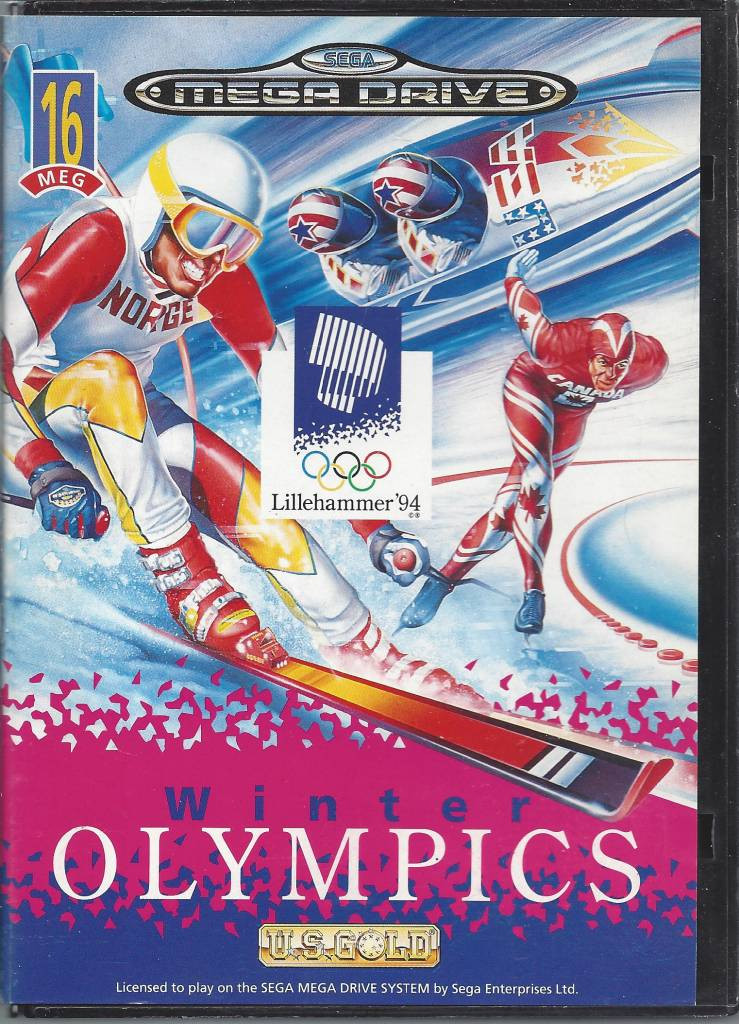 Complete Winter Olympics MD Cover Genesis Game For Sale | DKOldies