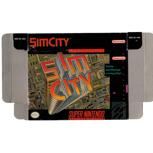 Sim City Super Nintendo SNES Box For Sale | DKOldies