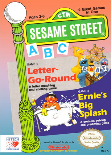 Sesame Street:ABC Letter Go Round Complete Nintendo NES Game Sale