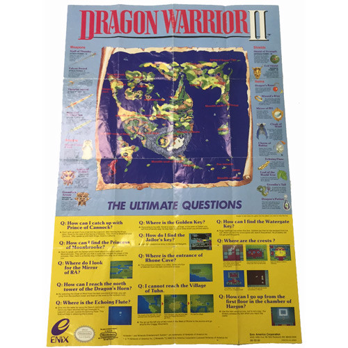 Dragon Warrior II World Map NES For Sale | DKOldies
