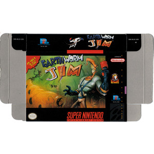 Earthworm Jim Super Nintendo SNES Box For Sale | DKOldies