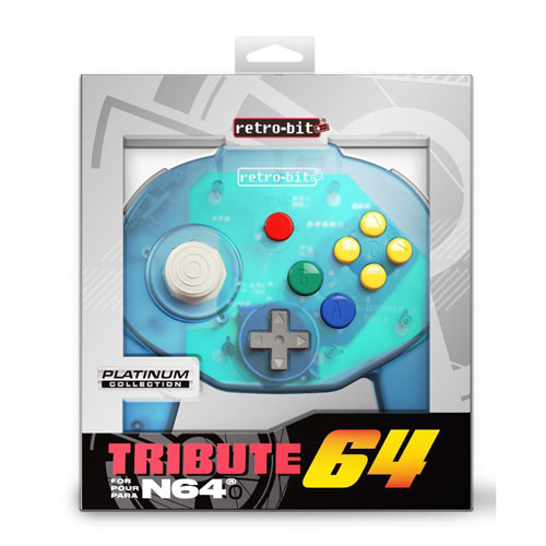 New RetroBit Tribute Controller Blue N64 Nintendo 64 For Sale | DKOldies