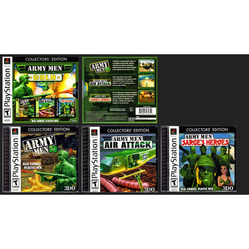 Complete Army Men Gold Collector's Edition PS1 Game Bundle For Sale