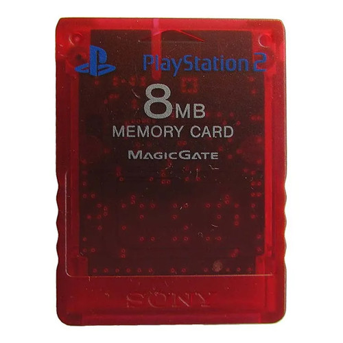 Original Memory Card 8mb Clear Red Playstation 2 PS3 For Sale | DKOldies