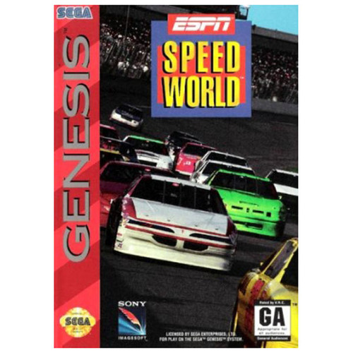 Complete ESPN Speed World Sega Genesis Game Cartridge For Sale | DKOldies