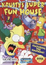 Krusty's Super Fun House Sega Genesis Game Cartridge For Sale