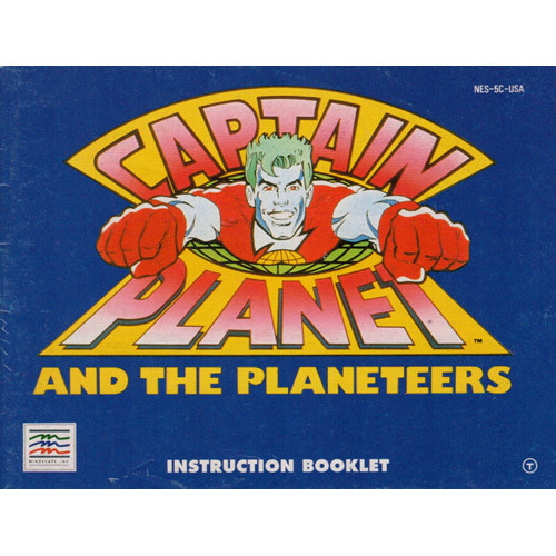 Manual Captain Planet Planeteers Nintendo NES Instructions For Sale
