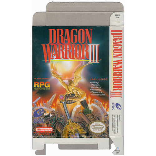 Nintendo NES Box for Dragon Warrior III3 For Sale | DKOldies