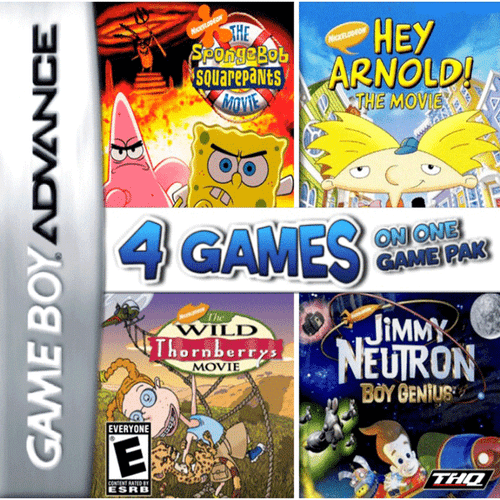 Nickelodeon 4 Game Movie Pak Nintendo Gameboy Advance Game Sale