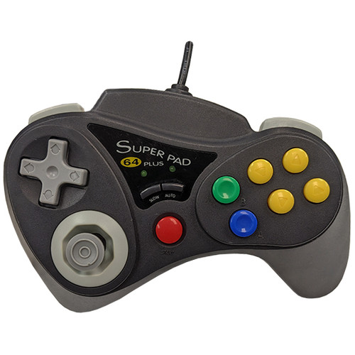 InterAct Super Pad 64 Plus N64 Black Controller For Sale | DKOldies
