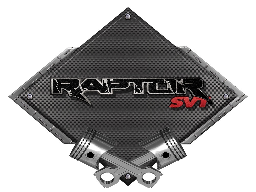 Ford Raptor SVT Carbon Diamond Metal Sign | Auto Gear Direct