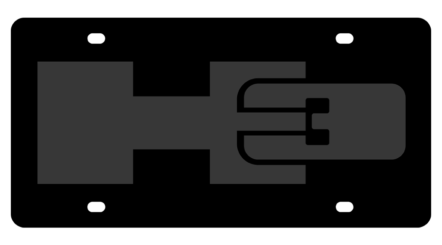 Hummer H3 Carbon Stainless Steel License Plate | Auto Gear Direct