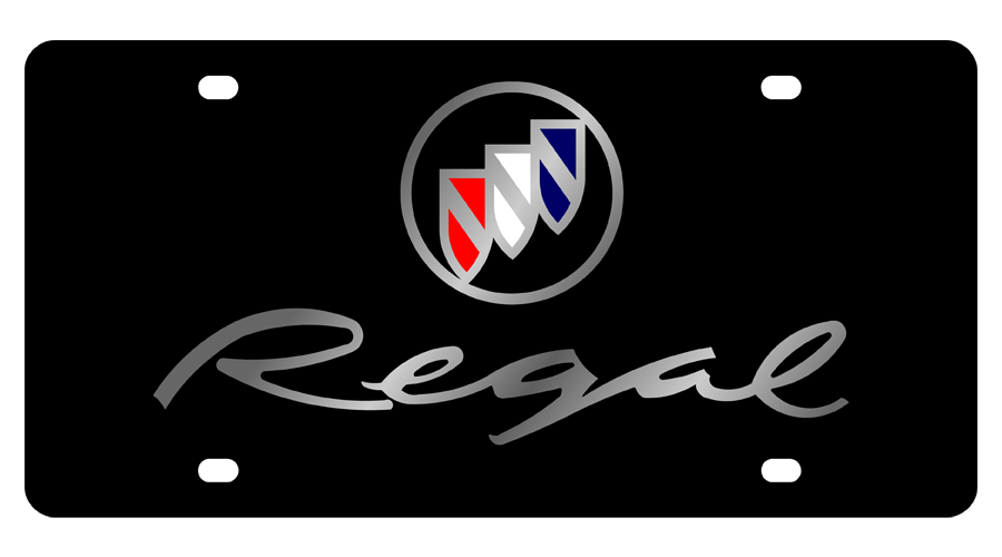 Buick Regal Black Acrylic License Plate | Auto Gear Direct