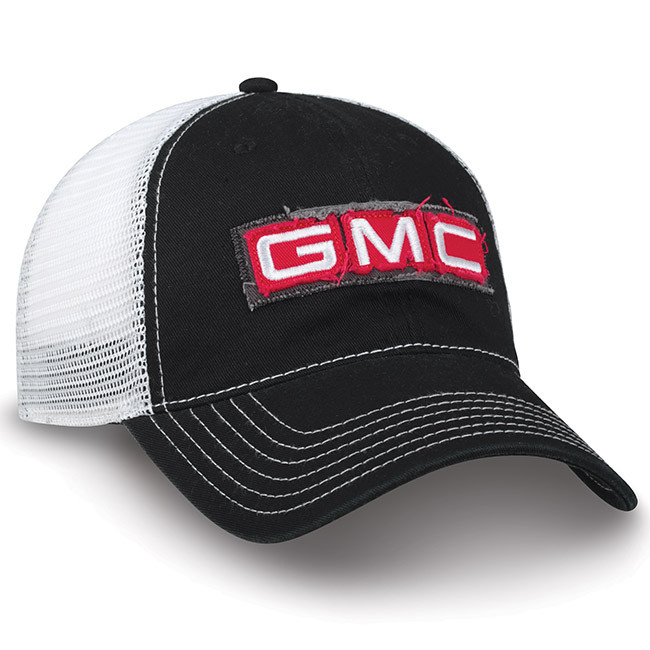 GMC Black and White Mesh Hat | Auto Gear Direct