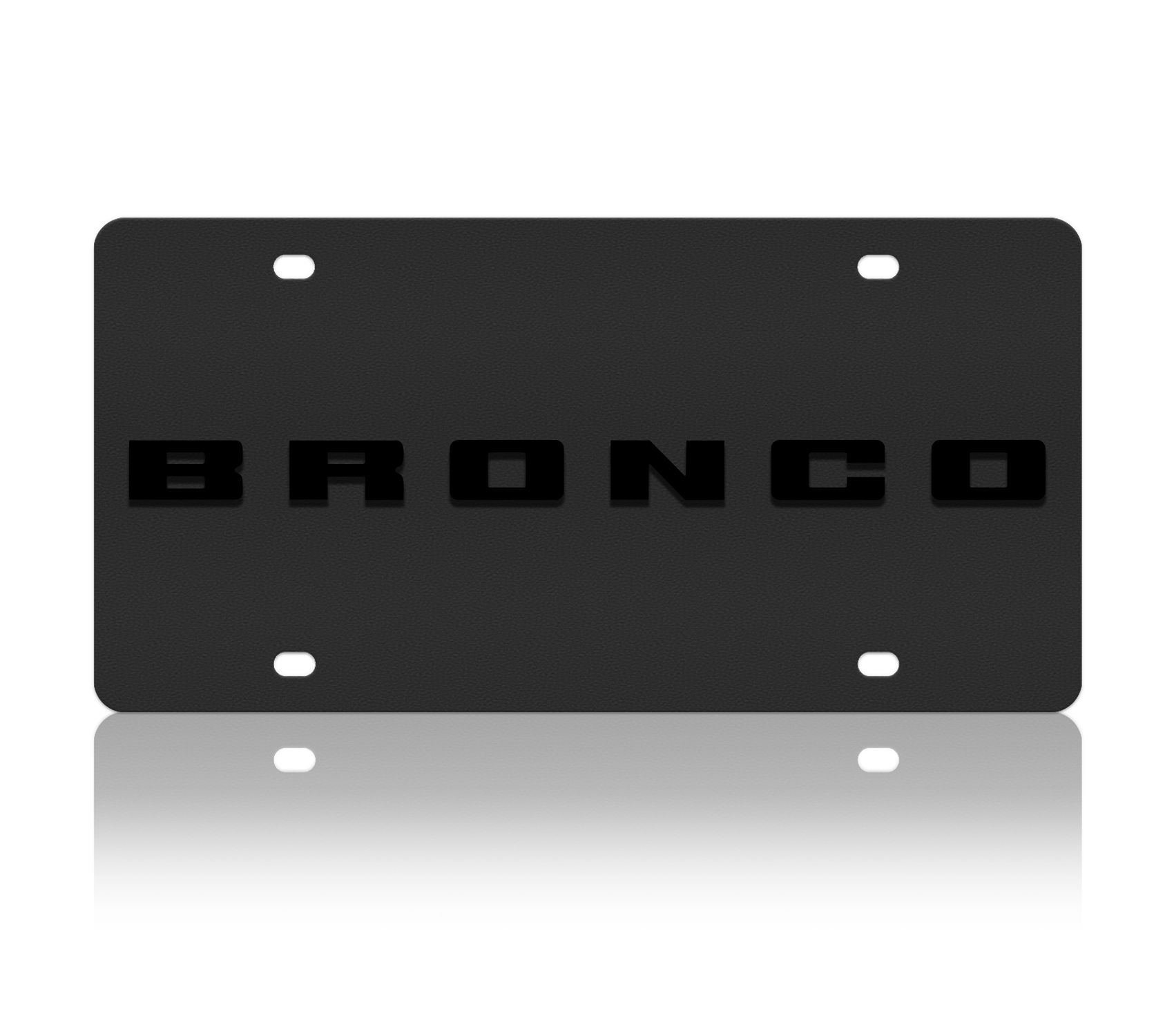 Ford Bronco Carbon SS License Plate - Black Word Only | Auto Gear Direct