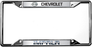 Chevrolet Impala License Plate Frame | Auto Gear Direct