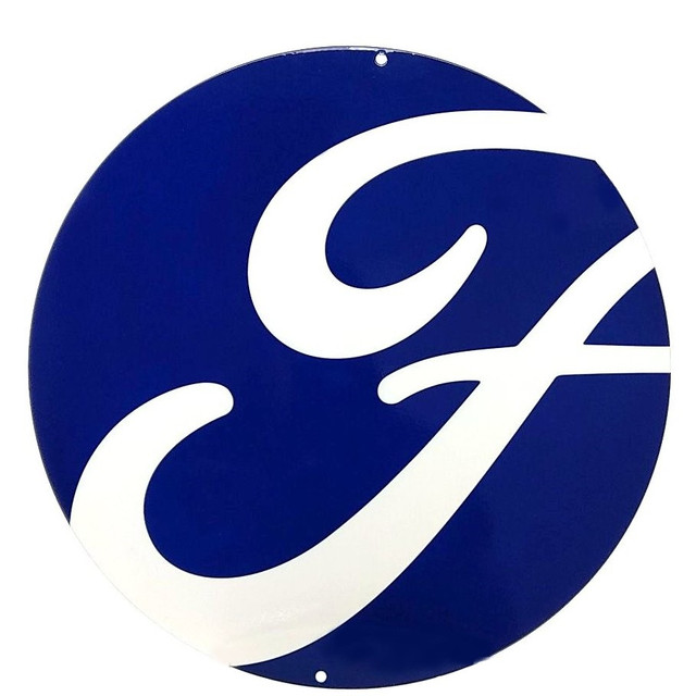 Ford Modern F Round Metal Sign | Auto Gear Direct