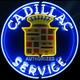 Cadillac Service Neon Sign | Silkscreen Backing | Auto Gear Direct