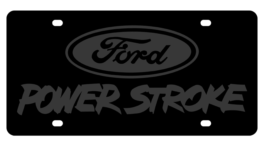 Ford Power Stroke Carbon License Plate | Auto Gear Direct