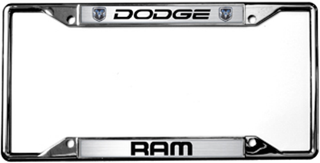 Dodge RAM Chrome Metal License Plate Frame | Auto Gear Direct