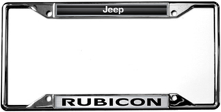 Jeep Rubicon Chrome Metal License Plate Frame | Auto Gear Direct