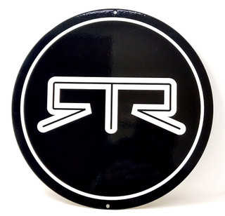 RTR Black Round Emblem Metal Sign | Auto Gear Direct