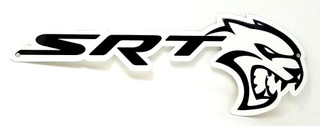 Dodge SRT Hellcat Black Emblem Metal Sign | Auto Gear Direct