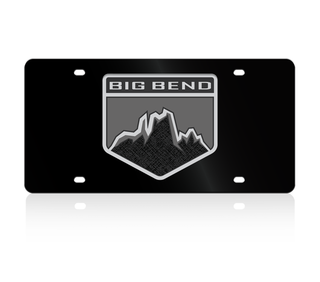 Ford Bronco Big Bend Black Acrylic License Plate | Auto Gear Direct