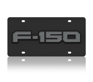 Ford F-150 Carbon Stainless Steel License Plate - Monochromatic | Auto ...