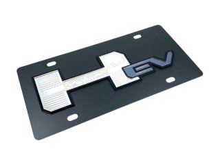 Hummer EV Carbon Stainless Steel License Plate | Auto Gear Direct