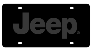 Jeep Carbon Stainless Steel License Plate | Auto Gear Direct