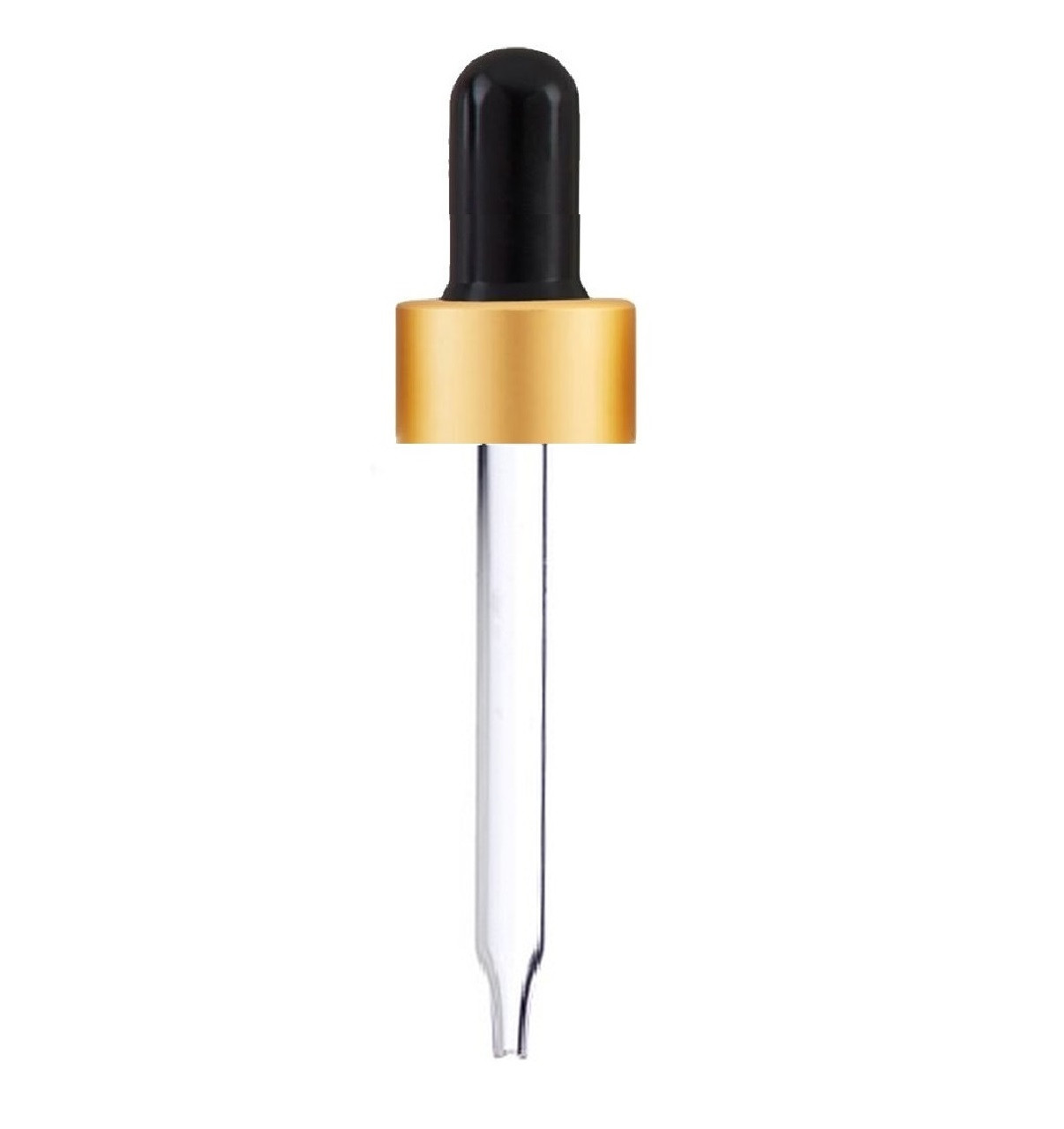 20-400 Black / Rose Gold Calibrated Dropper fits 1 oz Boston Round Bottles