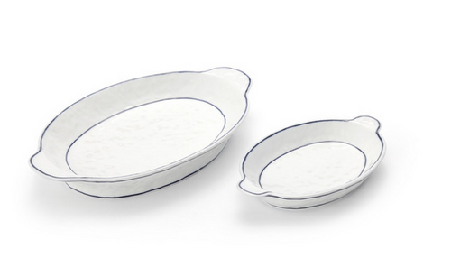 Blueline Oval Deep Plate