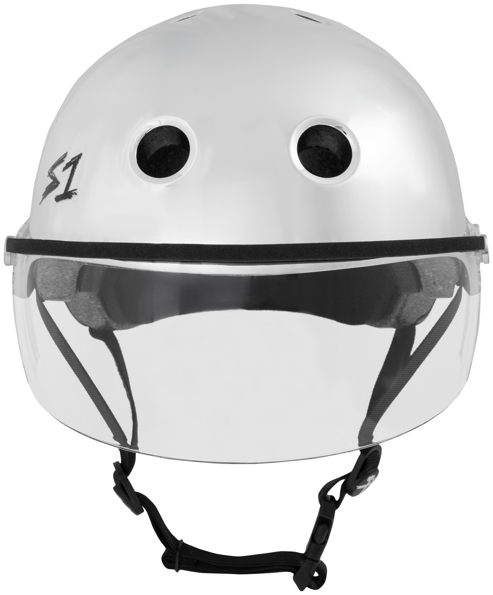 Silver Mirror Helmet | Roller Derby Helmet Bike Helmet