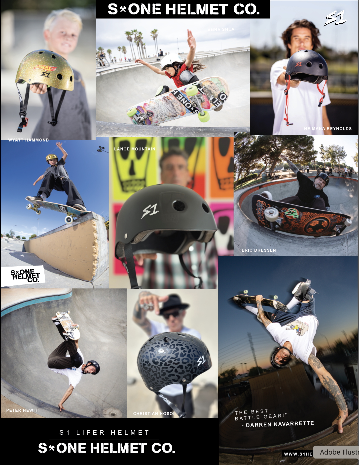 S1 Helmets / S1 Lifer Helmet / Skate Team Collage - S1 Helmet Co ...