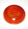 3-15/16 Inch Round Tail Light Lens - Red - Vintage Campers
