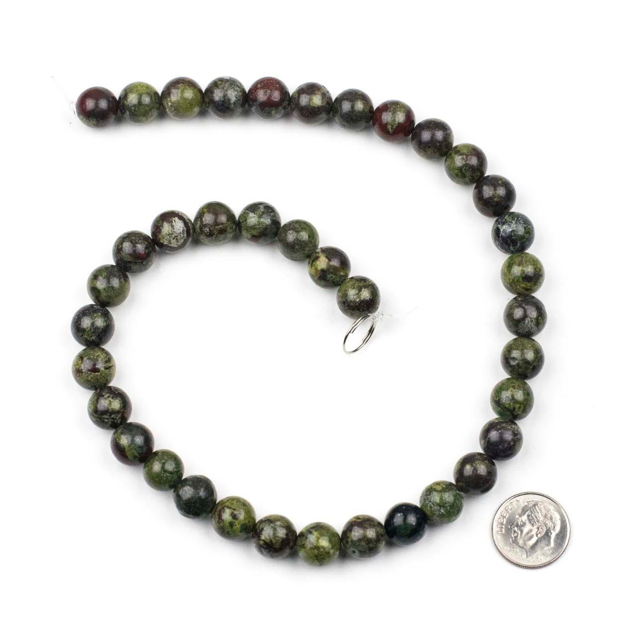 Dragon Blood Jasper 8mm Round Beads - 15 inch strand - Cherry Tree Beads