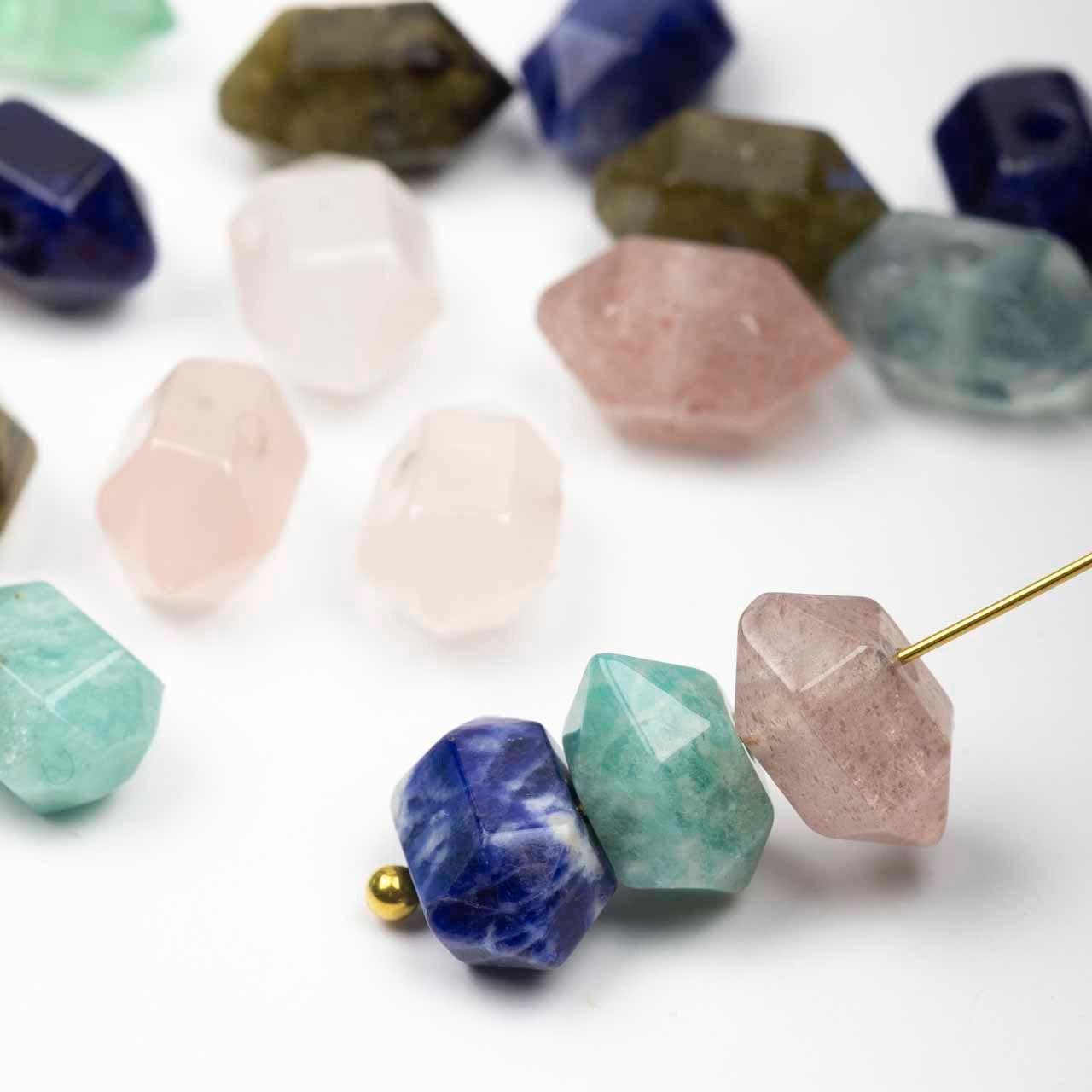 Natural Gemstone approx. 6x11mm Faceted Double Terminated Hexagonal ...
