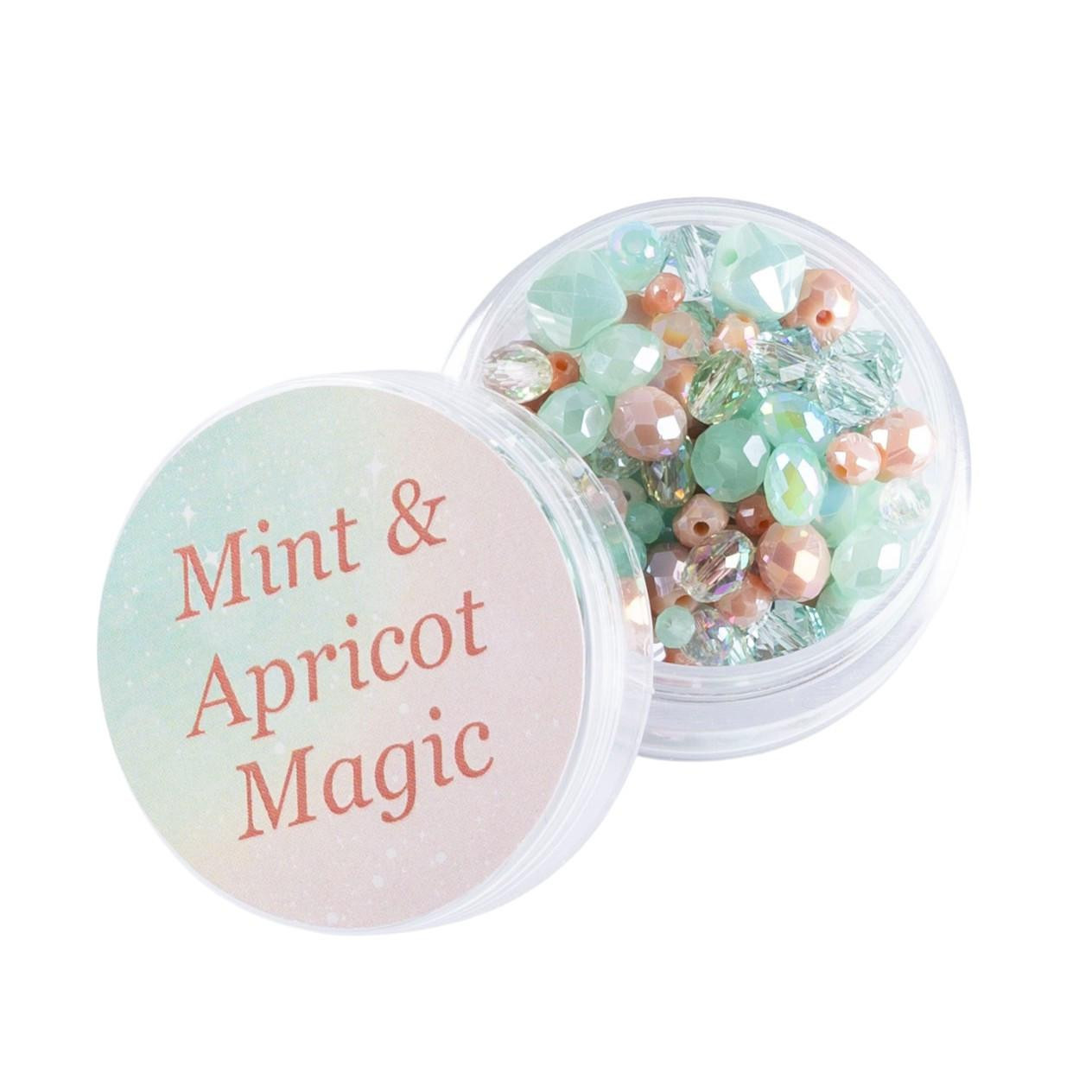 Mint & Apricot Magic Crystal Bead Designer Collection - Cherry Tree Beads