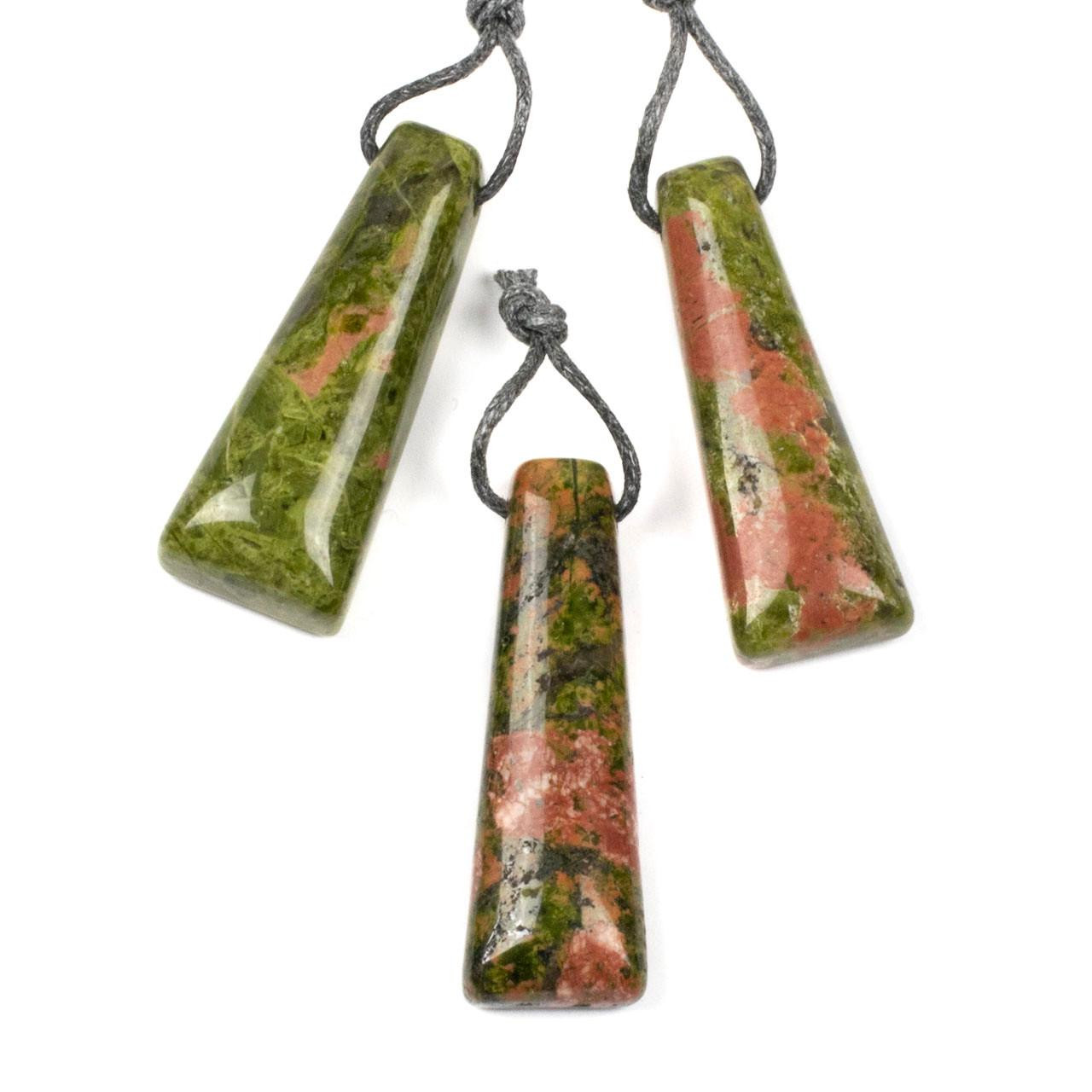 Tapered Rectangle Pendant & Brass Necklace