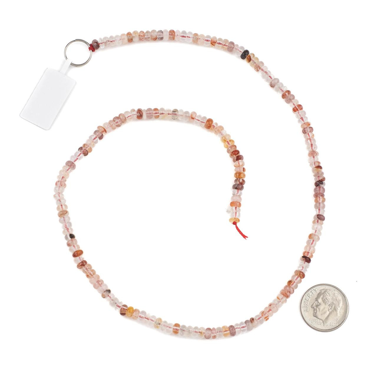Red Inclusion Crystal Quartz approx. 4x9mm Irregular Chip Nugget Beads ...