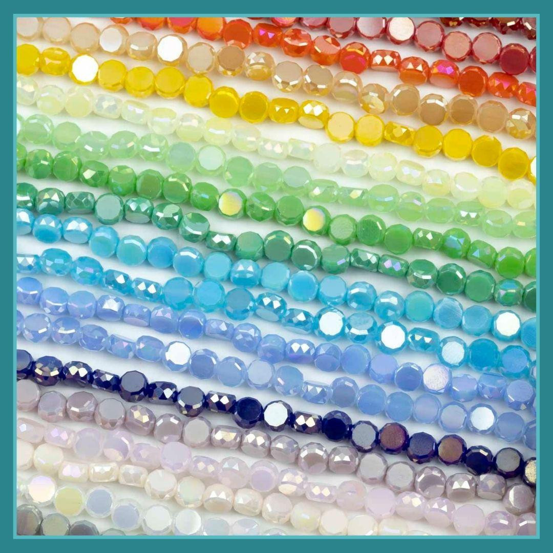 Crystal 8mm Faceted Octagonal Coin Beads - Cherry Tree Beads