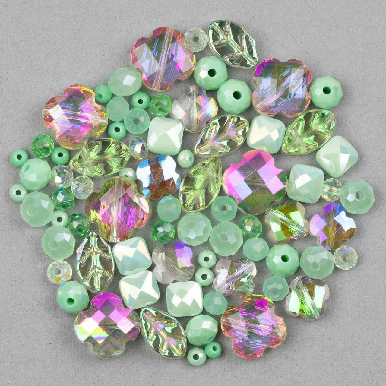 Mint Blossom Crystal Bead Designer Collection - Cherry Tree Beads