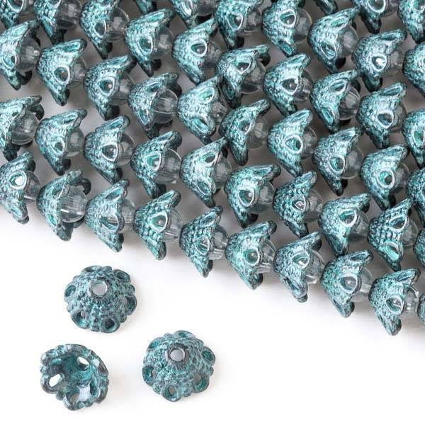 Green Bronze Colored "Pewter" (zinc-based alloy) 6x9mm Bali Style ...