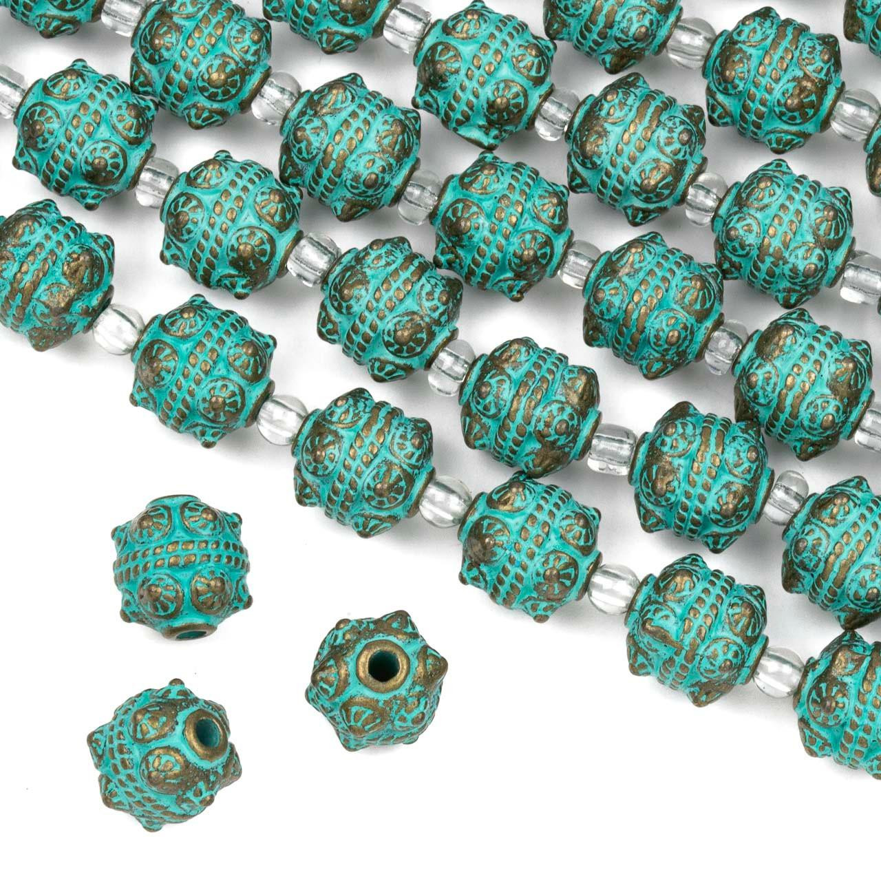 Green Bronze Colored "Pewter" (zinc-based alloy) 6x9mm Bali Style ...