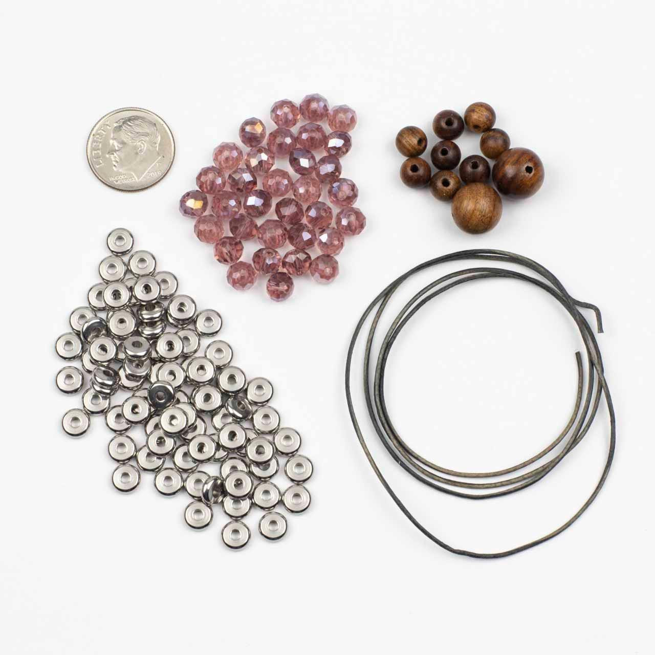 DIY Crystal and Leather Bracelet Making Kit for Beginners – Jewelry ...