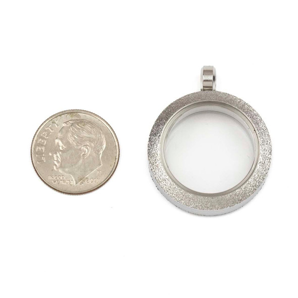 18k Gold Plated 304 Stainless Steel 25x34mm Glass Memory Locket Link 1 per bag